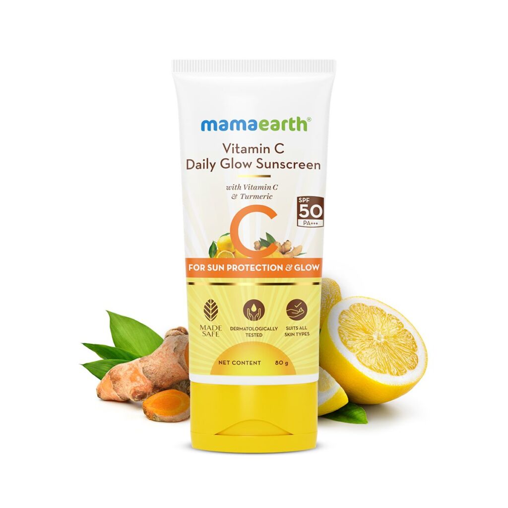 Vitamin C Daily Glow Sunscreen With Vitamin C & Turmeric for Sun ...