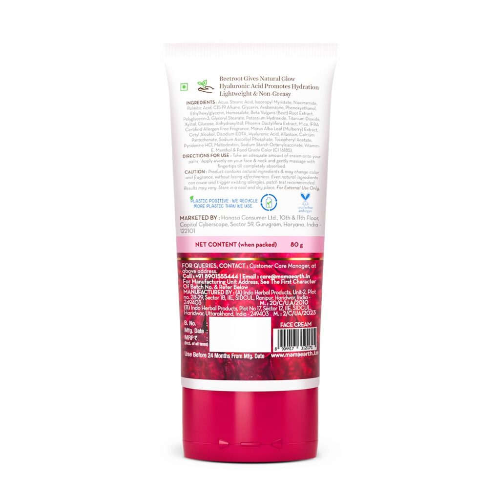 Beetroot Daily Glow Face Cream With Beetroot & Hyaluronic Acid – 80g ...